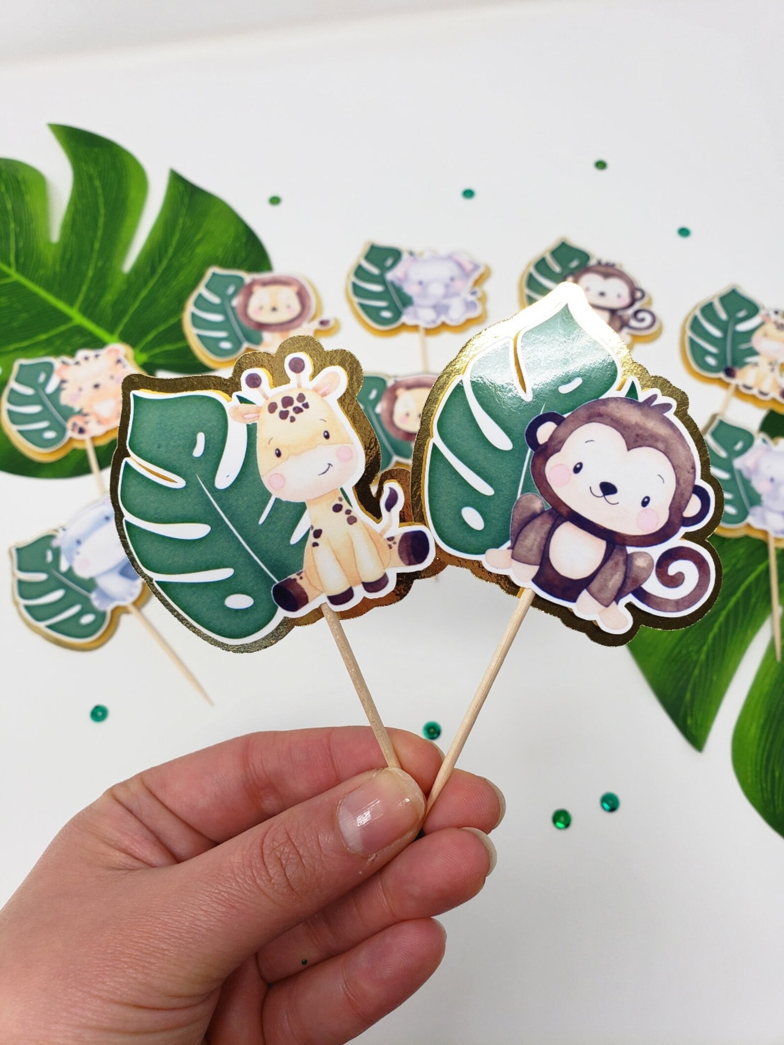 Safari Cupcake Toppers, Safari Party Decorations, Jungle Cupcake ...