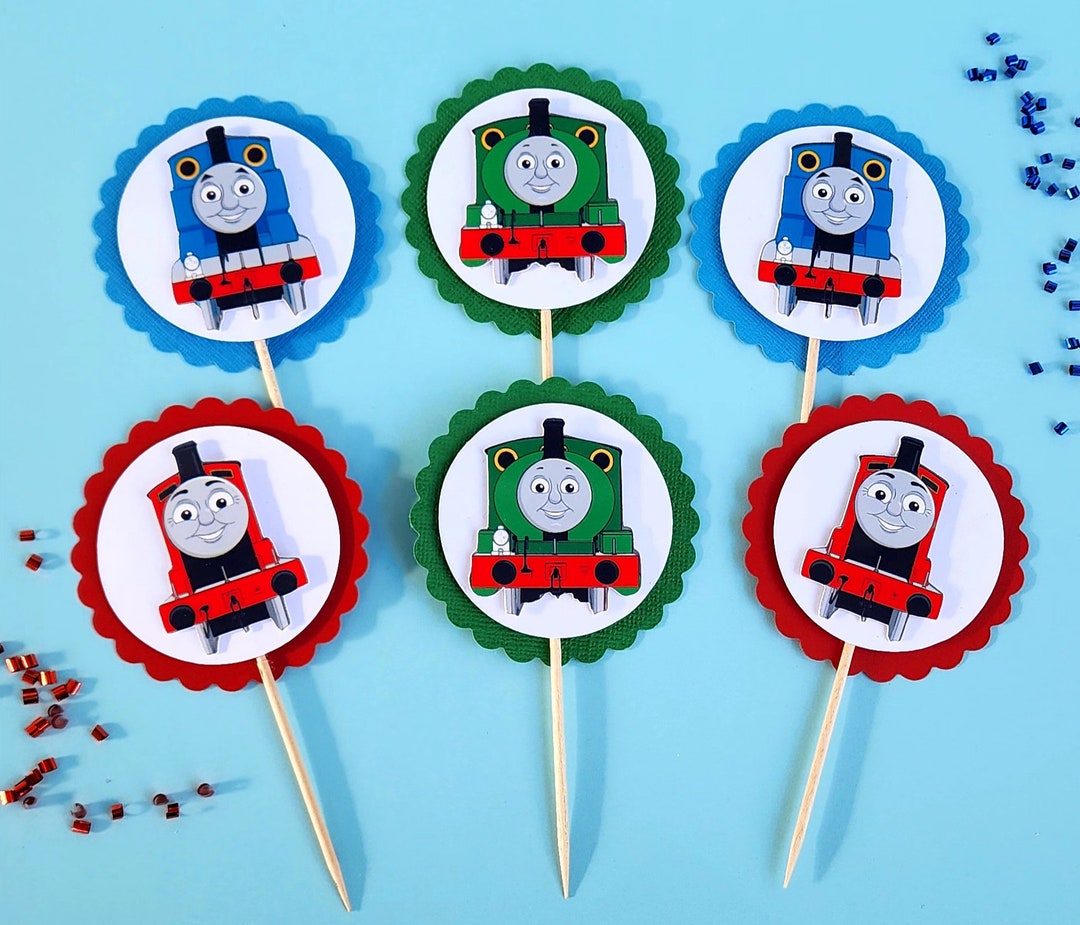 Thomas the Train Cupcake Topper, Thomas the Train Birthday Decorations ...