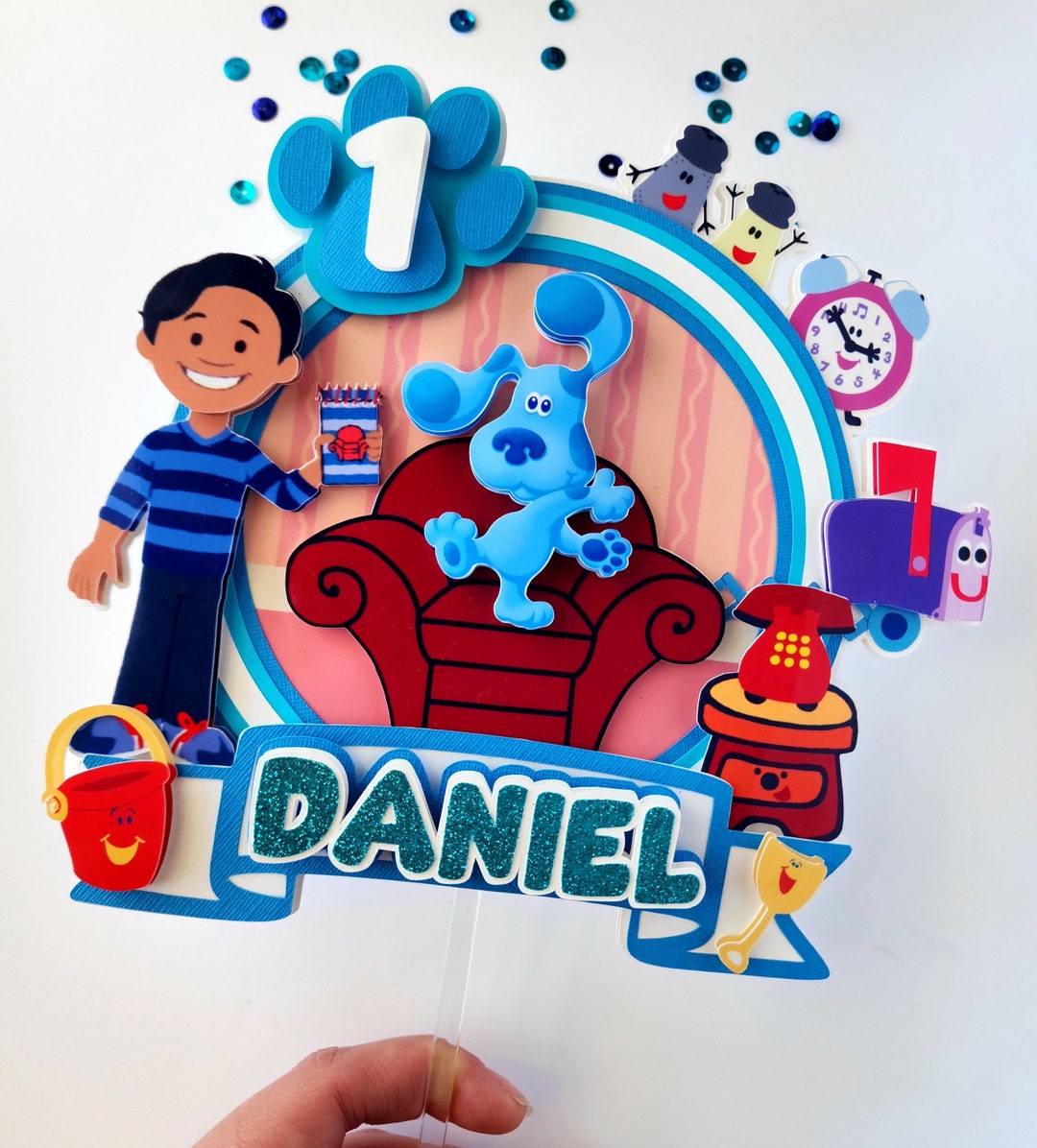Blues Clues Cake Topper, Blues Clues Birthday, Blues Clues Theme ...