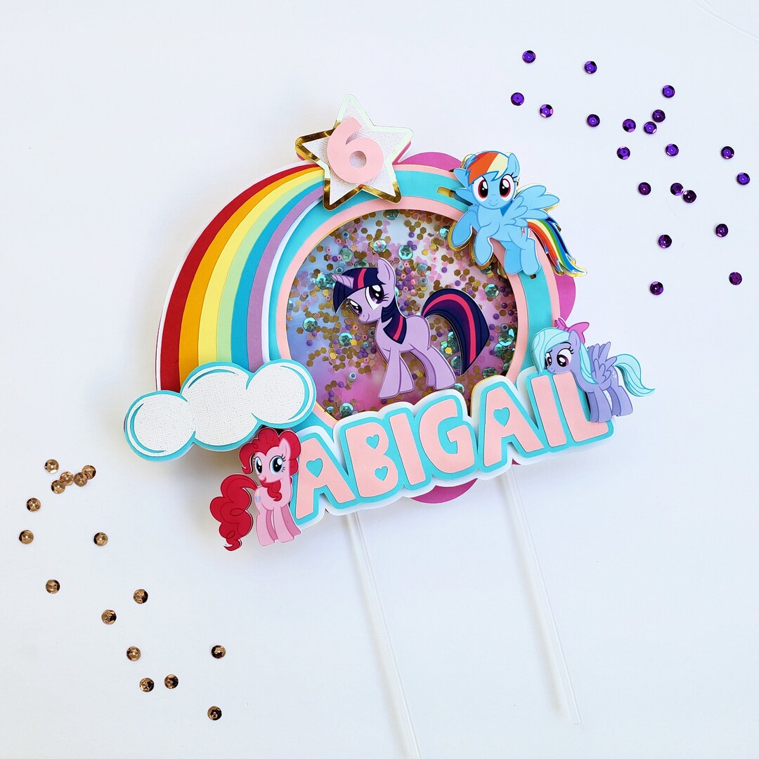 My Little Pony Cake Topper, My Little Pony Party, My Little Pony ...