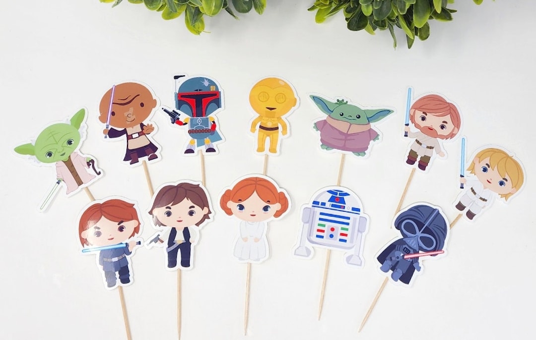 Starwars Cupcake Topper, Starwars Party Decorations, Starwars ...