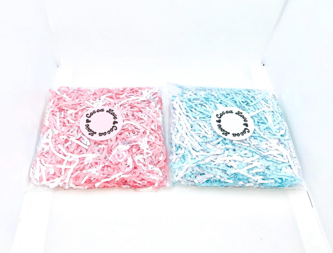 Baby Shower Crinkle Paper Shred-gender Reveal Giftwrap-newborn Hamper ...