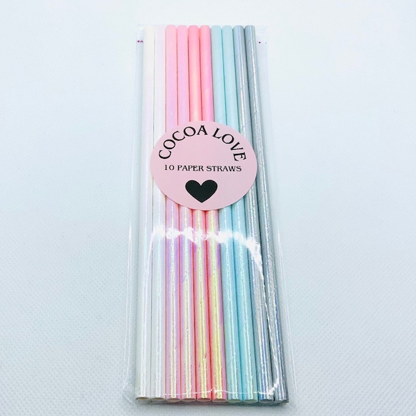 Pastel Paper Straw - Etsy