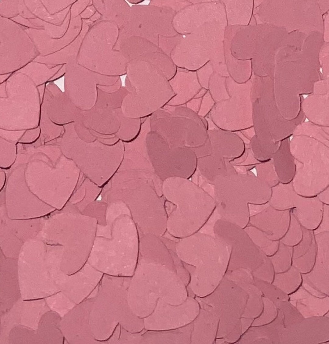 Dusky Pink Heart Confetti-dusty Pink Paper Confetti-lovecore-pink Love ...
