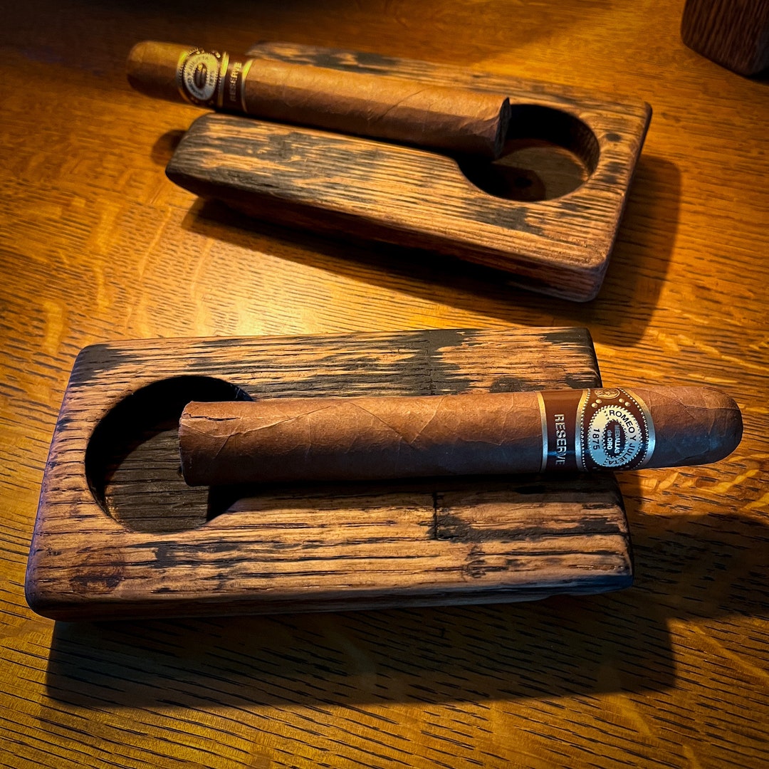 Mini Cigar Ash Tray From Bourbon Barrel Stave - Etsy