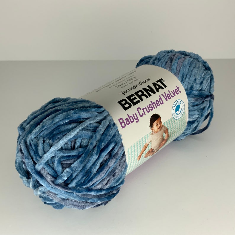 Sewing & Fiber Yarn Macrame indigo shadow baby crushed velvet yarn etna ...
