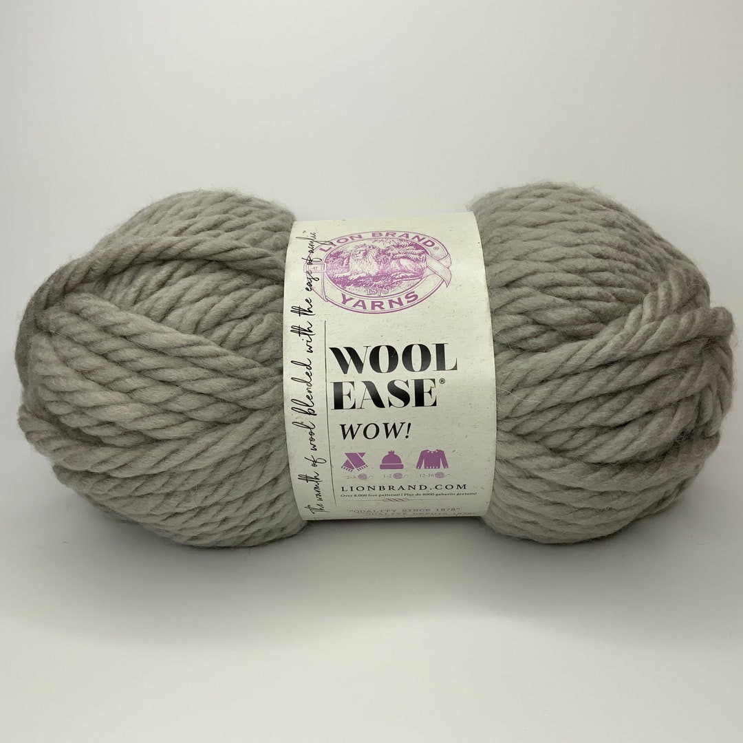 Pearl Gray Wool-ease Wow Yarn - Etsy