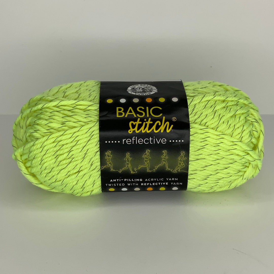 Volt Yellow Basic Stitch Reflective Yarn - Etsy