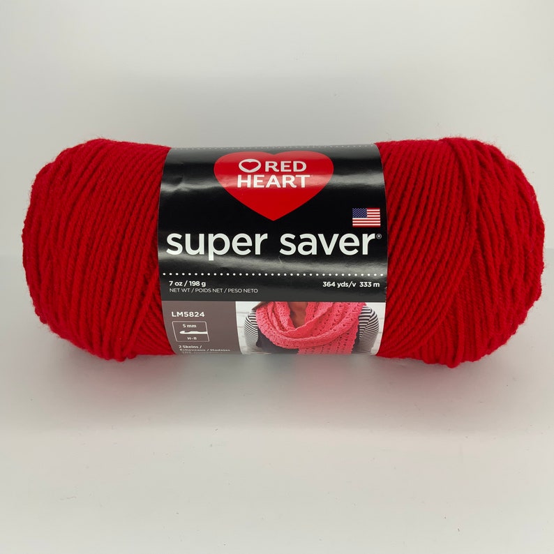 Cherry Red Super Saver Yarn | Etsy