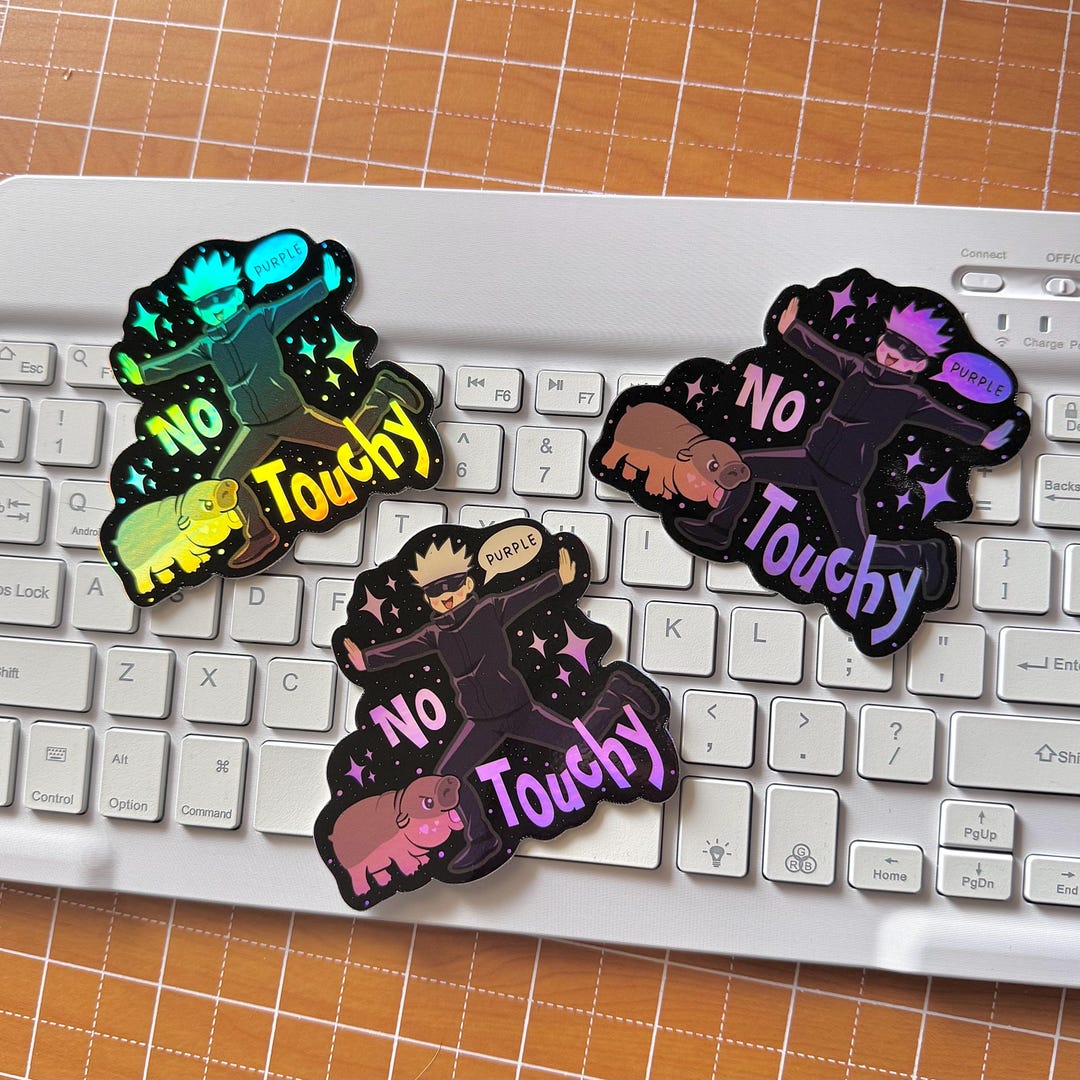 Gojo VS. Moo Deng - Holo Sticker - Etsy