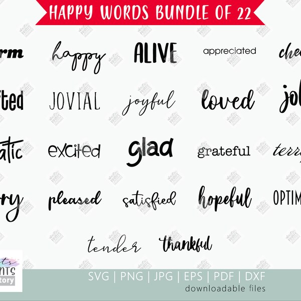 Happy Words - Etsy