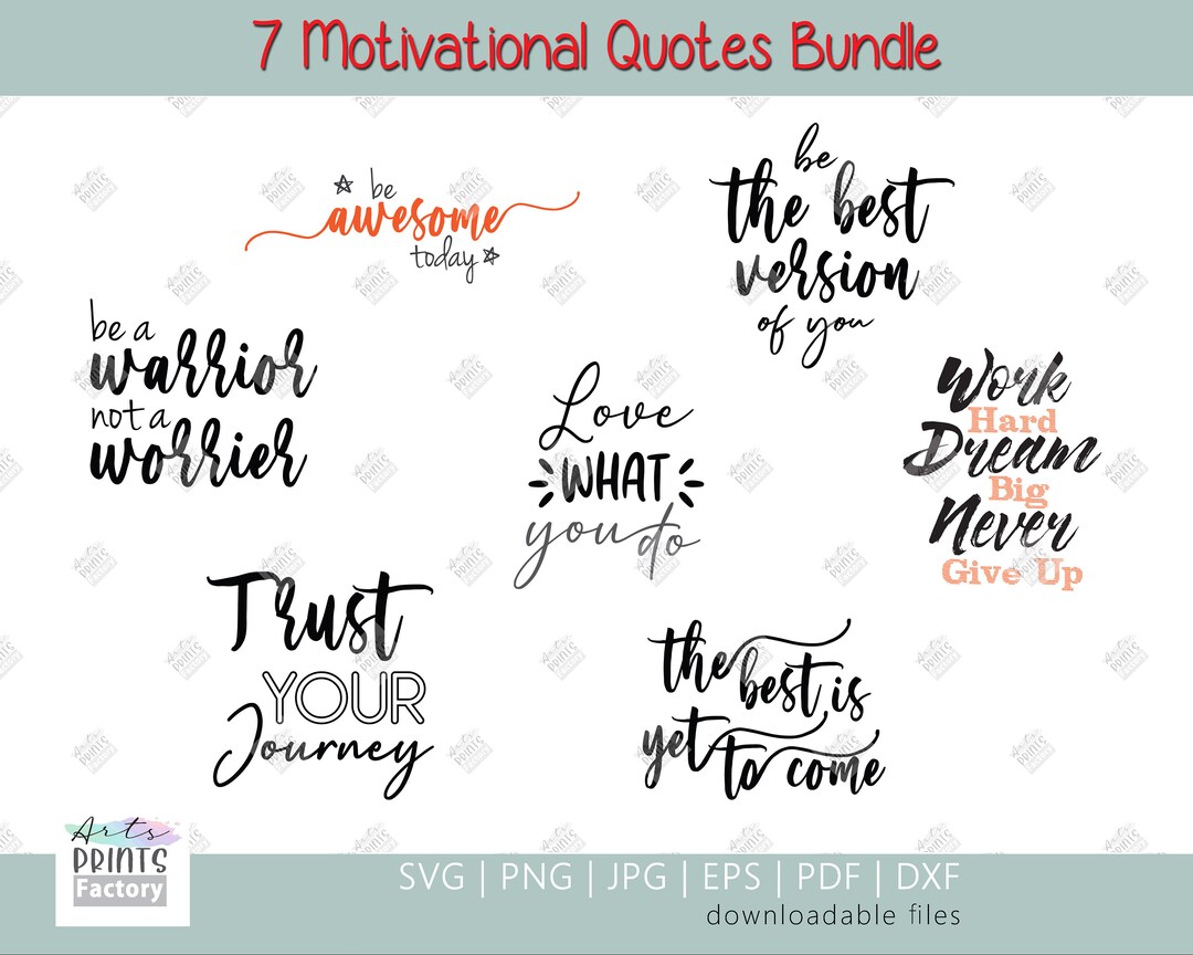 7 Motivational Quotes Inspirational Quotes Positive Quotes - Etsy