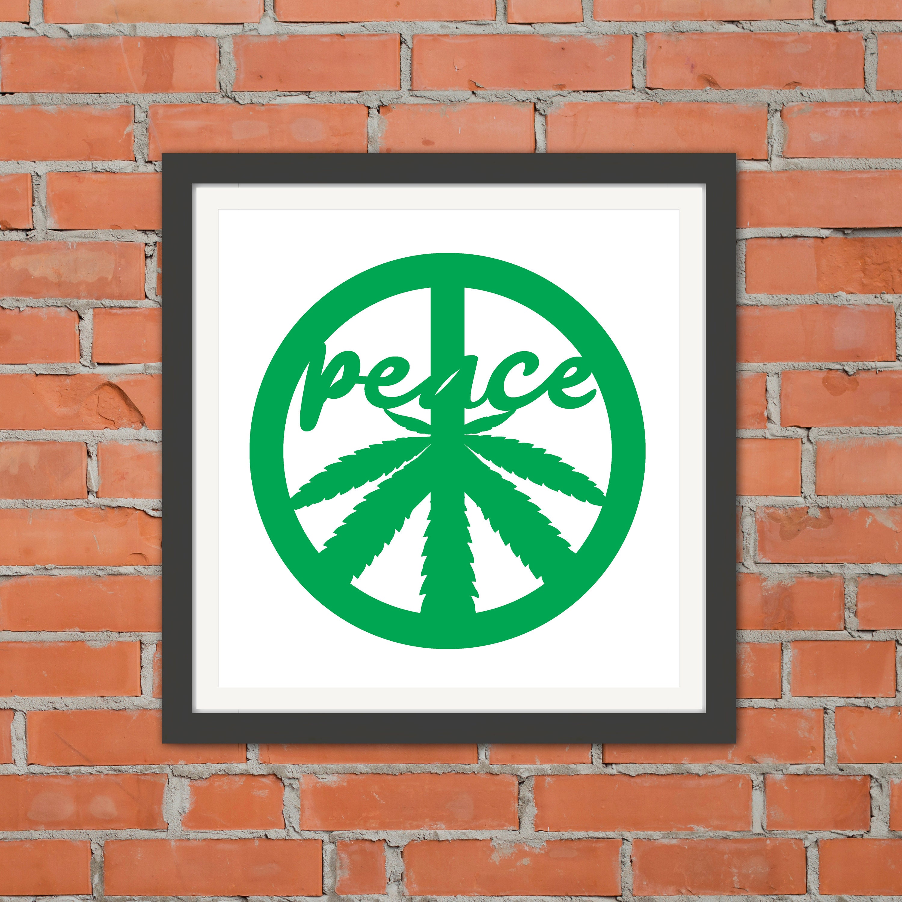 Peace Cannabis SVG Digital Download for Silhouette and Cricut - Etsy