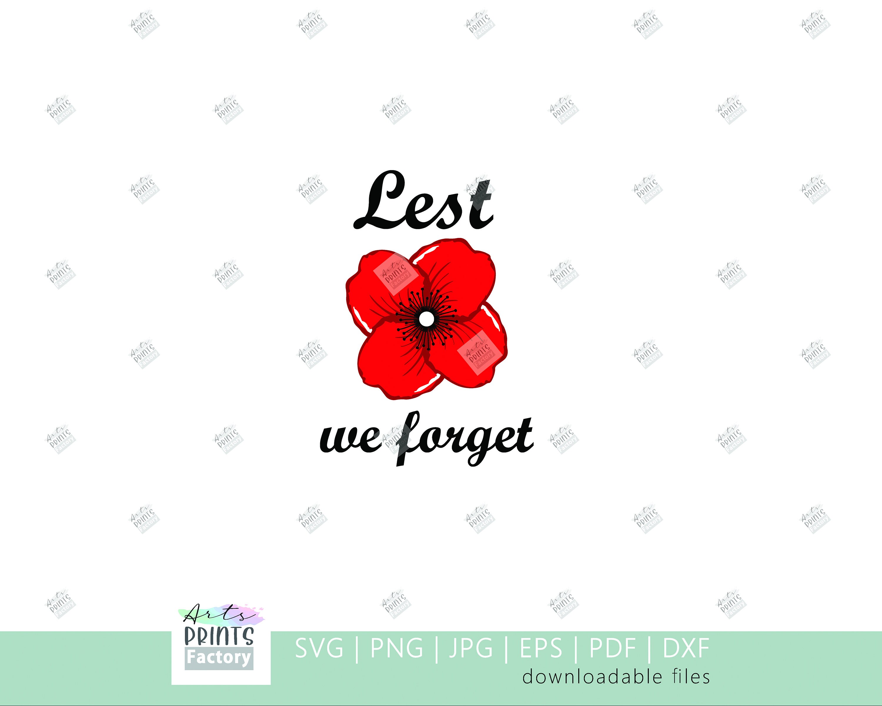 Remembrance Day SVG Digital Download File for Silhouette and Cricut ...