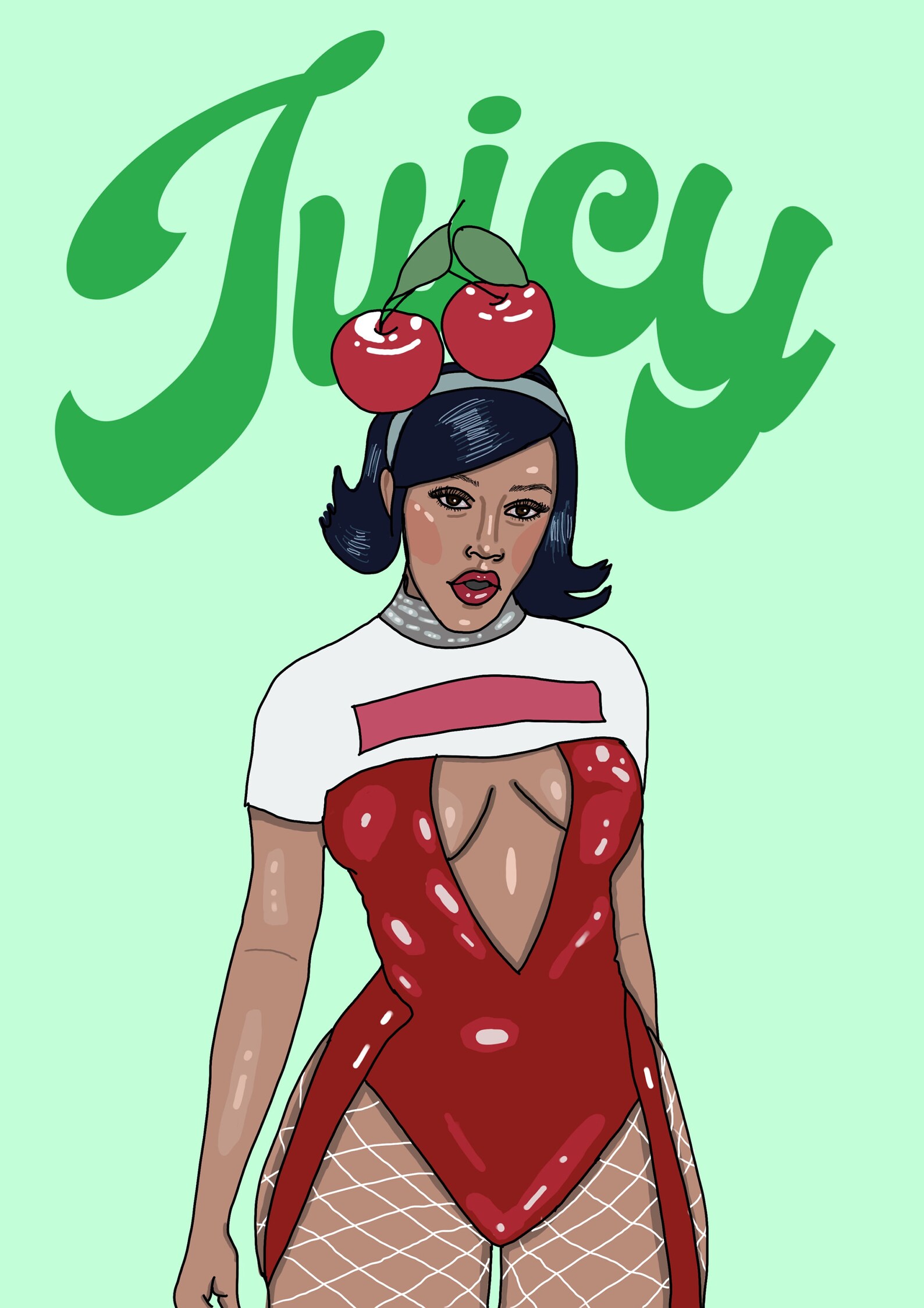 Doja Cat Individual Digital Drawing A4 Art Print Poster Etsy