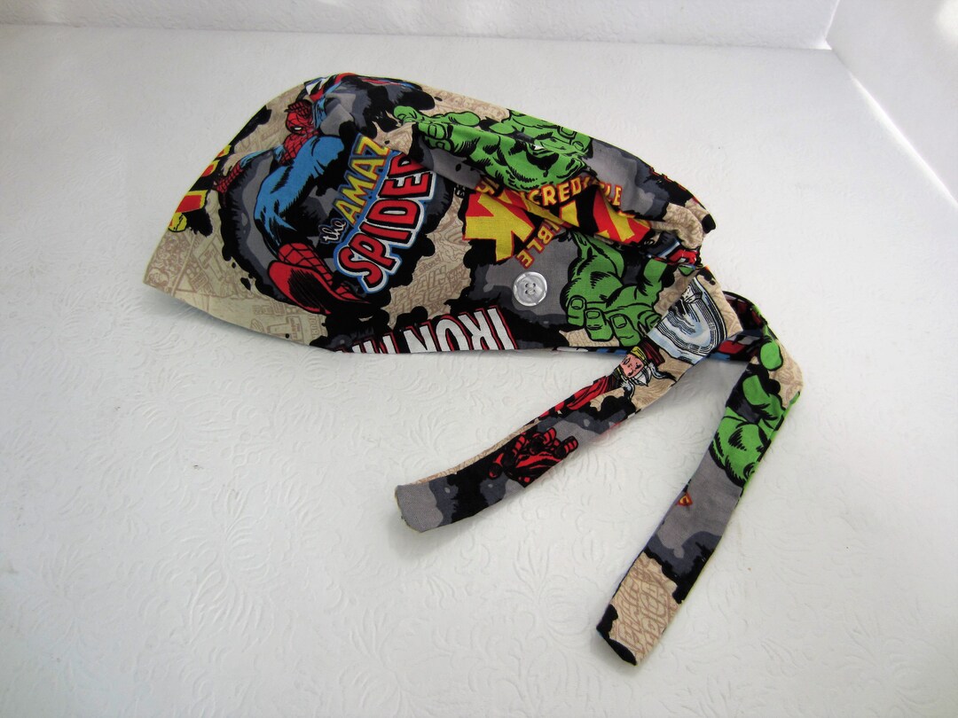 Marvel heroes scrub cap, Batman Unisex Scrub Hat/Cap. No buttons or ...