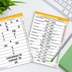 Speech Acquisition Chart, Speech Educational Chart, Processed by Age ...