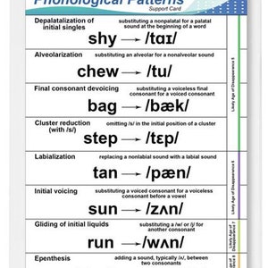 Speech Phonological Pattern Clipboard, for SLP Patterns of Sound Errors ...