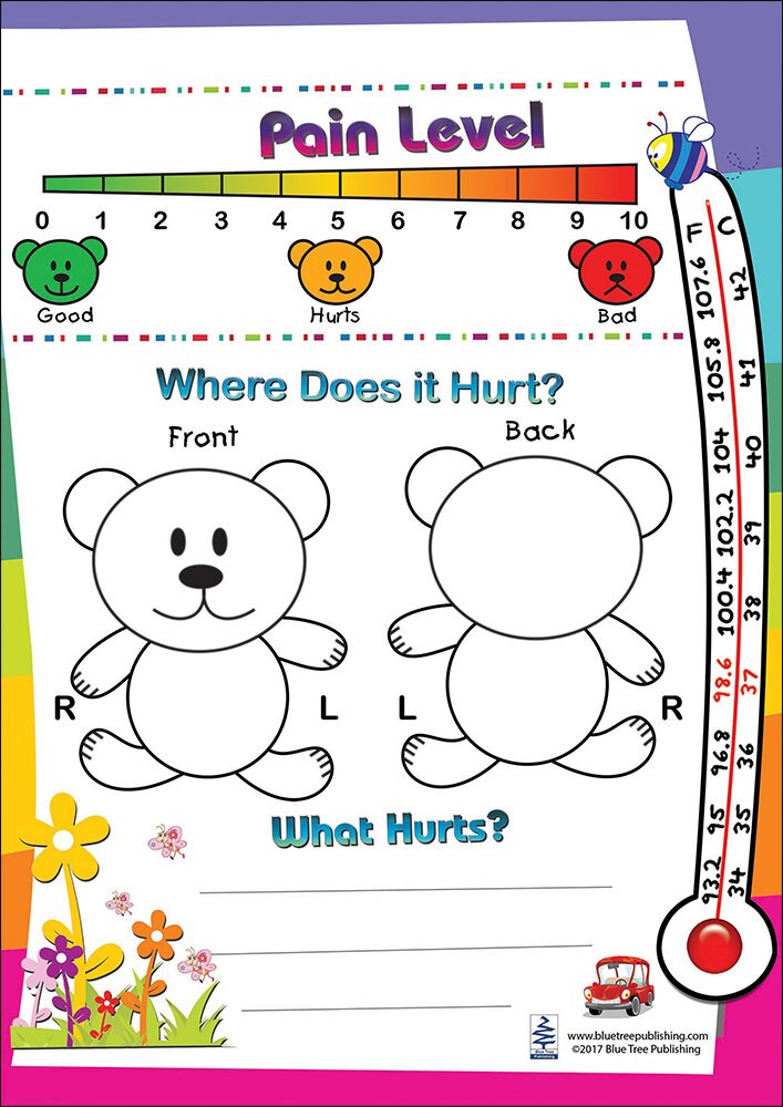 Pain Level Anatomical Chart - Etsy