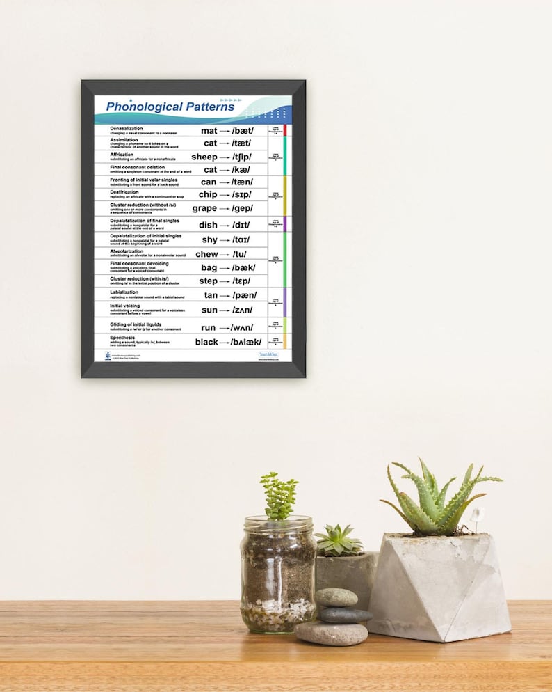 Phonological Pattern Chart for SLP Speech Language Pathologists, Patterns of Sound Errors That ...