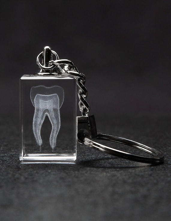 Tooth Crystal Key Chain - Etsy