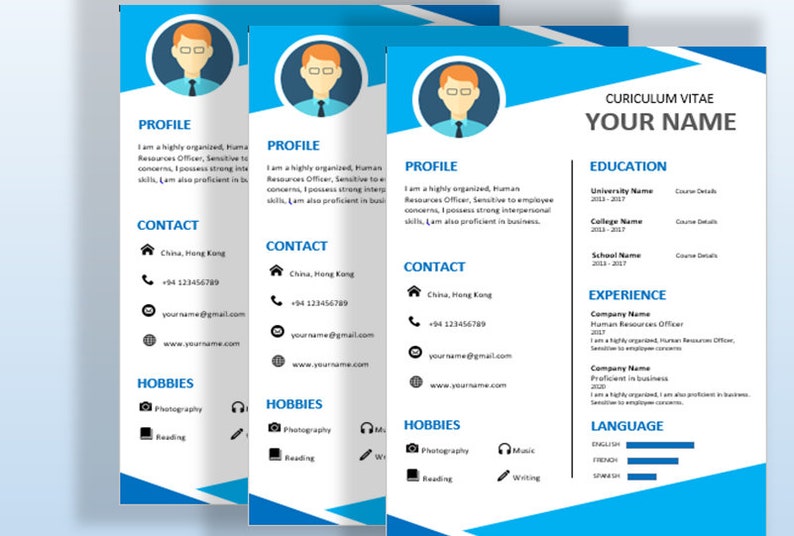 Resume Template Cover Letter Template for MS Word Modern Resume ...