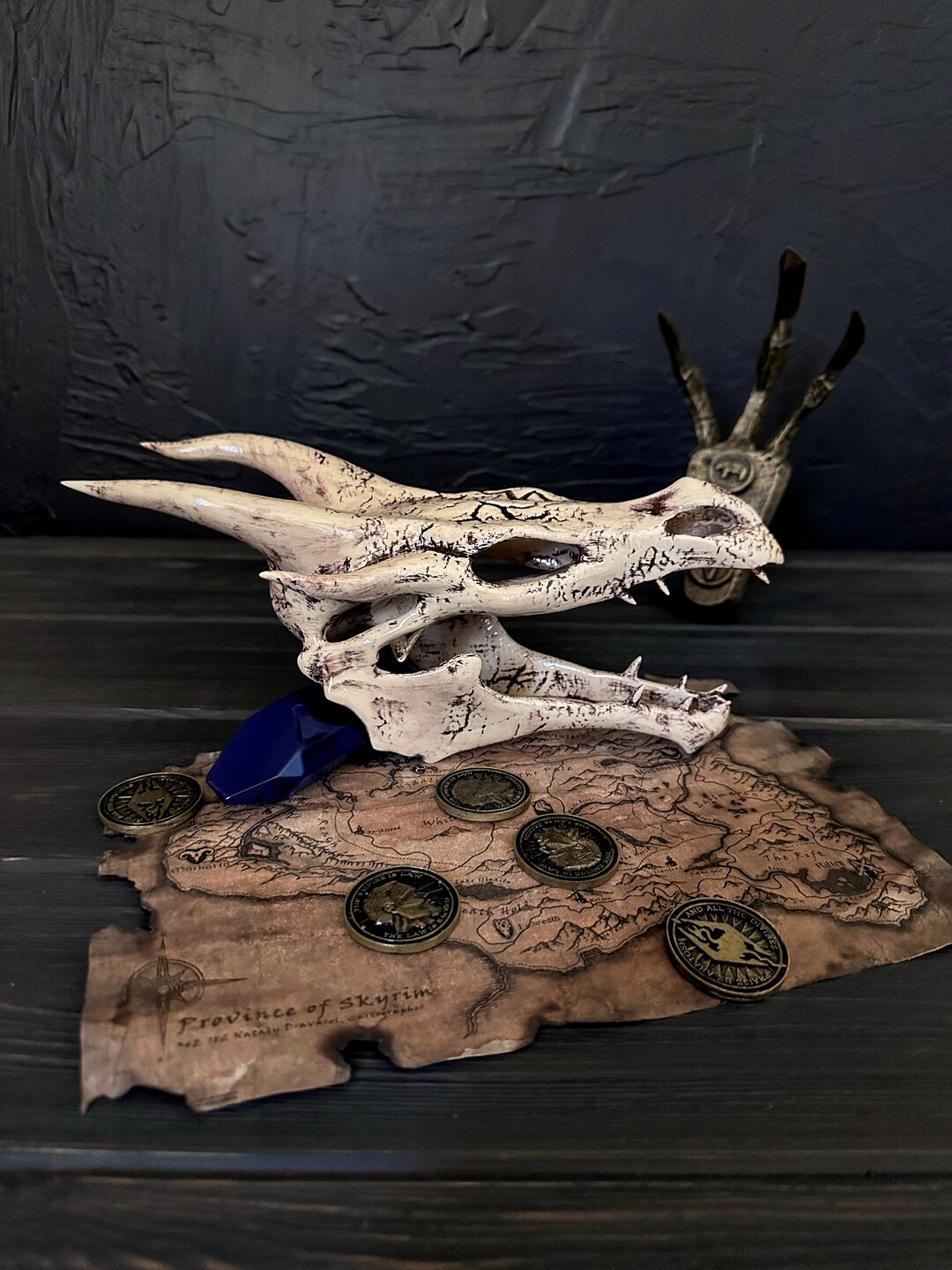Ivory Dragon Skull Skyrim, the Elder Scrolls V Artifact, Skyrim Cosplay ...