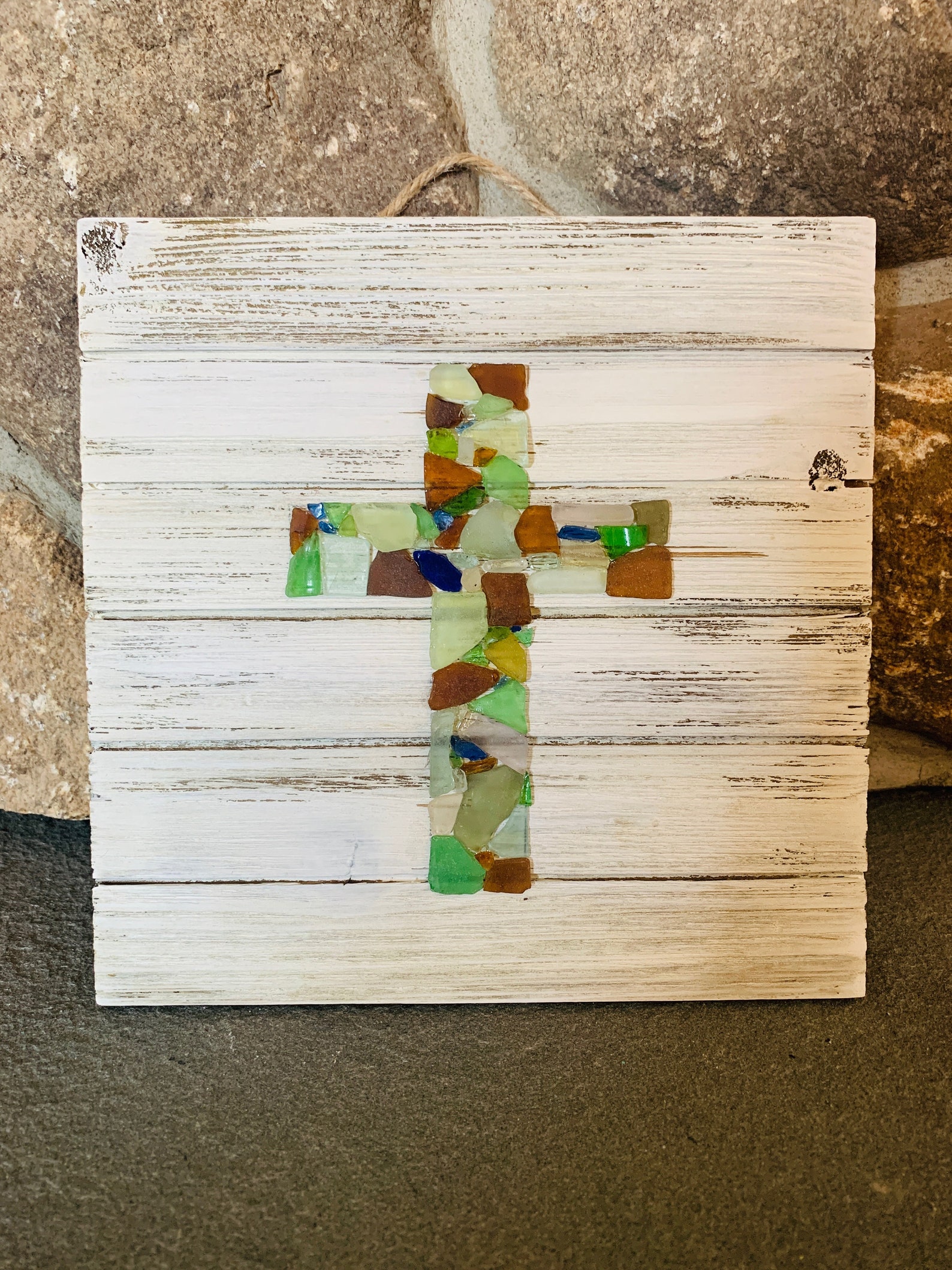 Sea Glass Cross | Etsy
