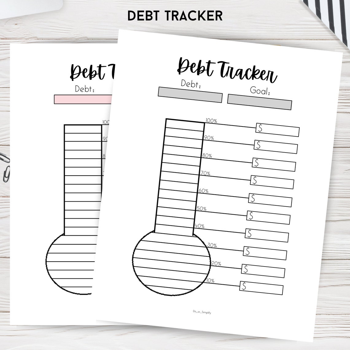 Debt Tracker Printable Debt Tracker Visual Budget Printable | Etsy