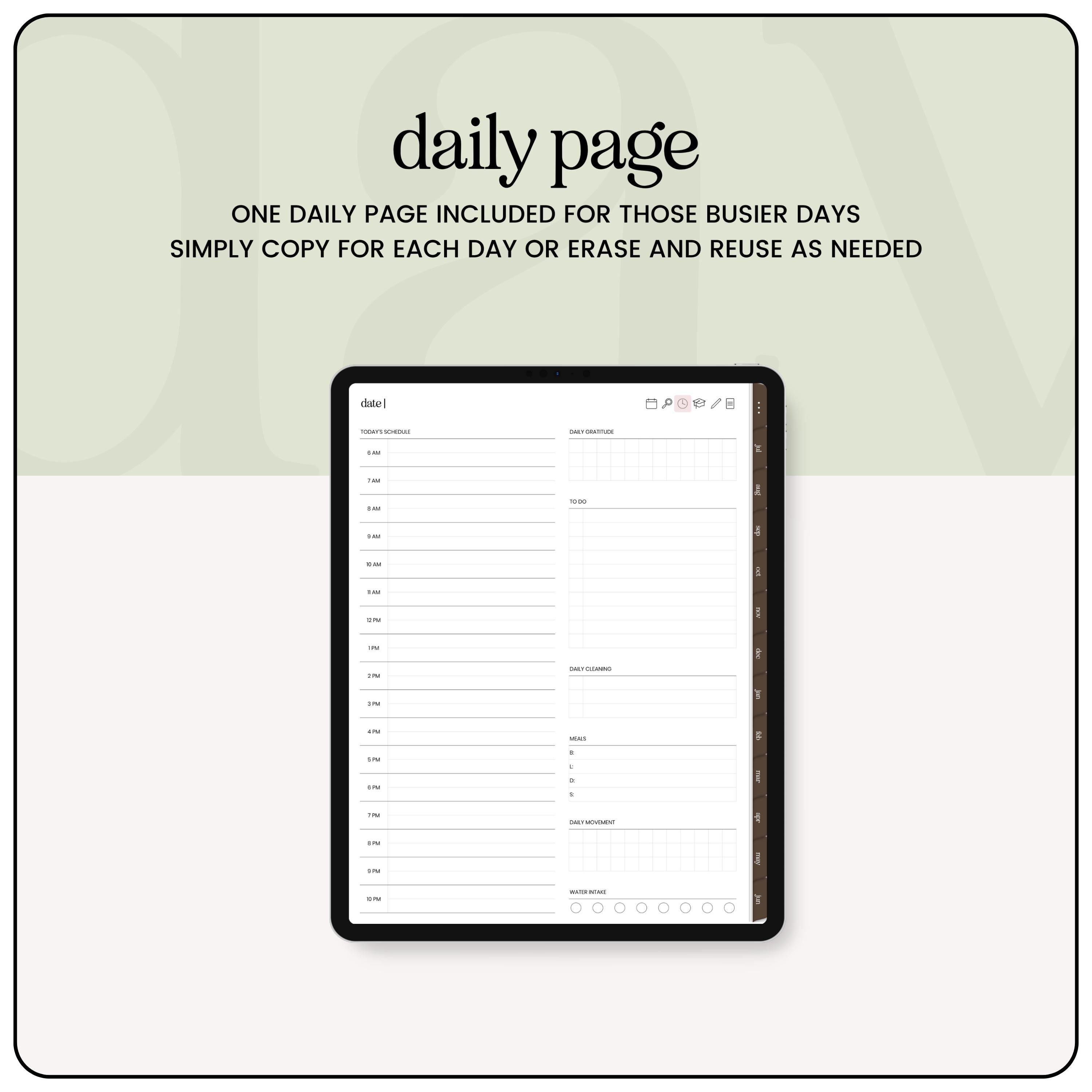 Undated Student Digital Planner for Goodnotes & Ipad, Academic Study ...