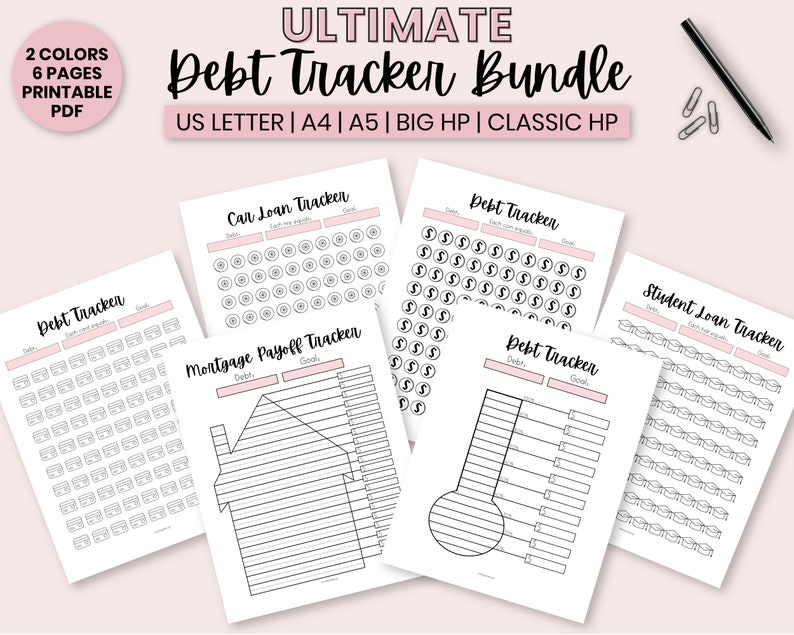 Debt Tracker Printable Debt Tracker Visual Budget Printable - Etsy Canada