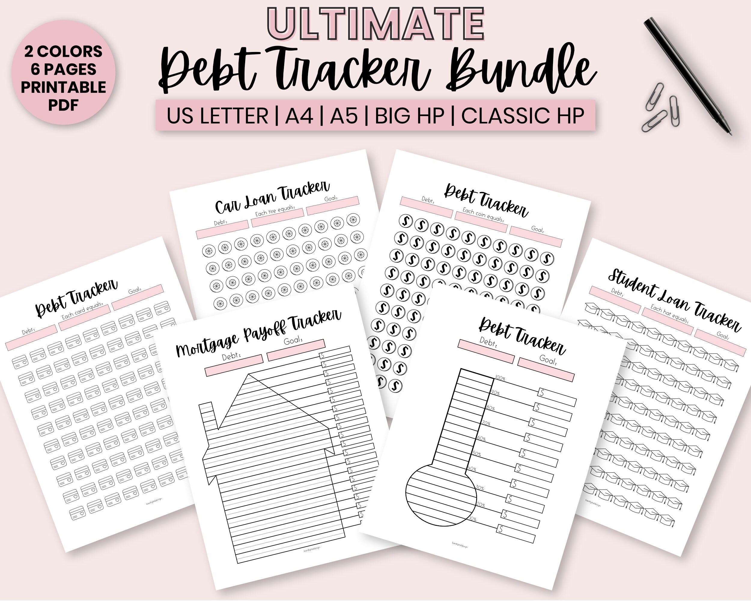 Debt Tracker Printable Debt Tracker Visual Budget Printable - Etsy Canada