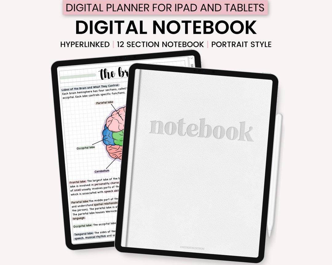 Digital Notebook, 12 Subject Digital Notebook, Digital Student Notebook ...