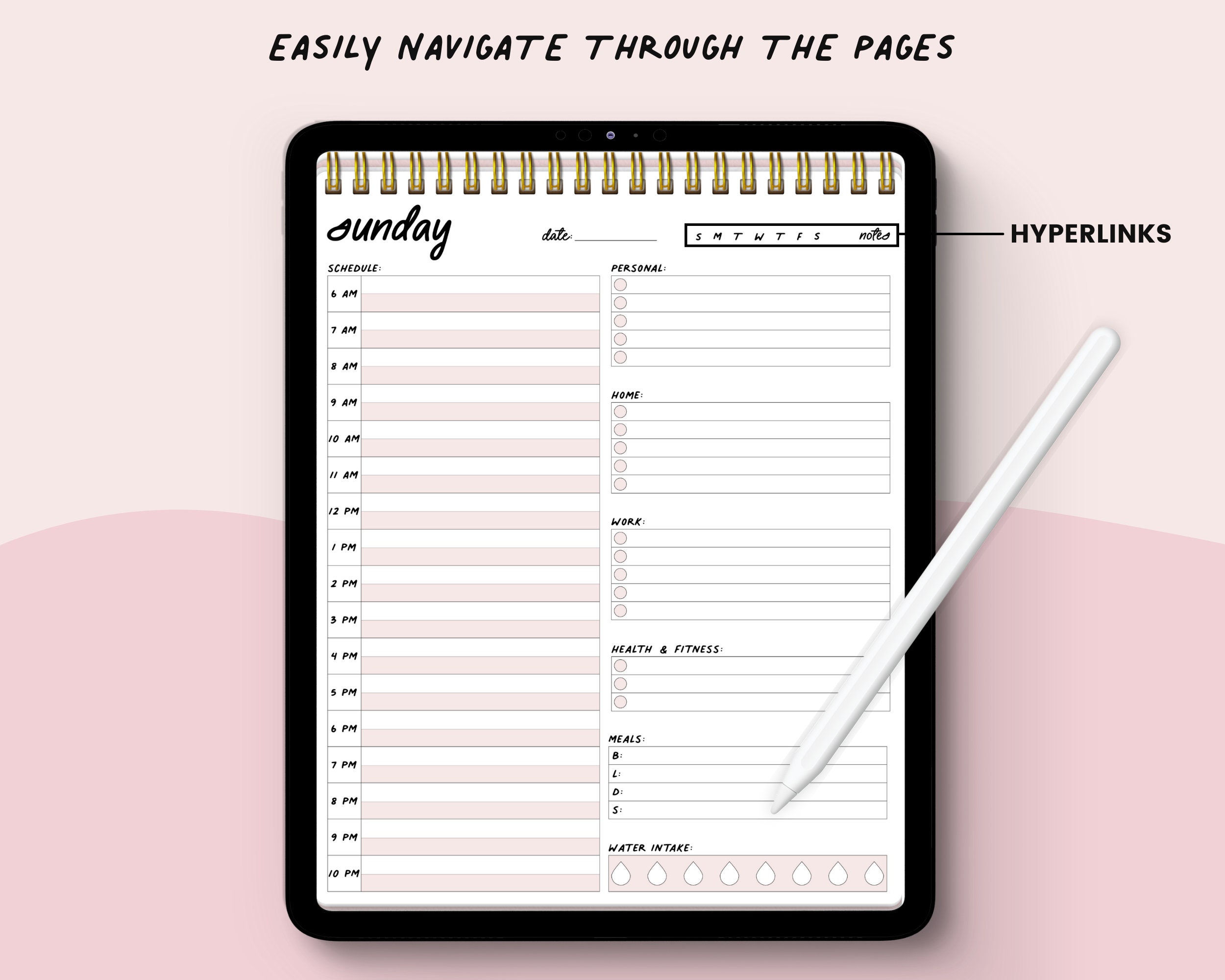 Daily Digital Planner Daily Planner Notepad Daily Schedule - Etsy Canada