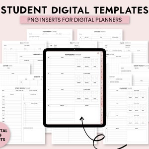 Student Digital Planner Templates Student Planner Inserts - Etsy