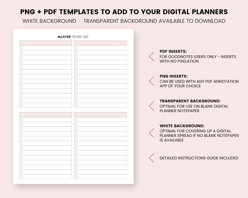 To Do List Digital Planner Templates Digital Planner Widgets - Etsy