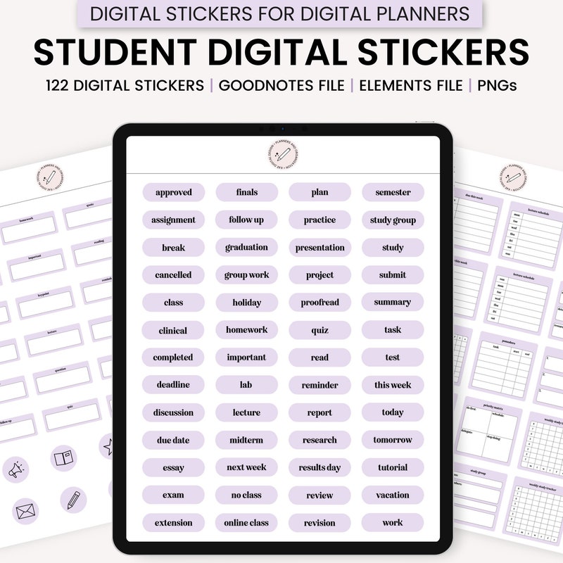 Student Planner Stickers - Etsy