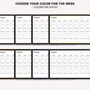 Digital Weekly Dashboard, Digital Weekly Desk Pad, Digital Weekly ...