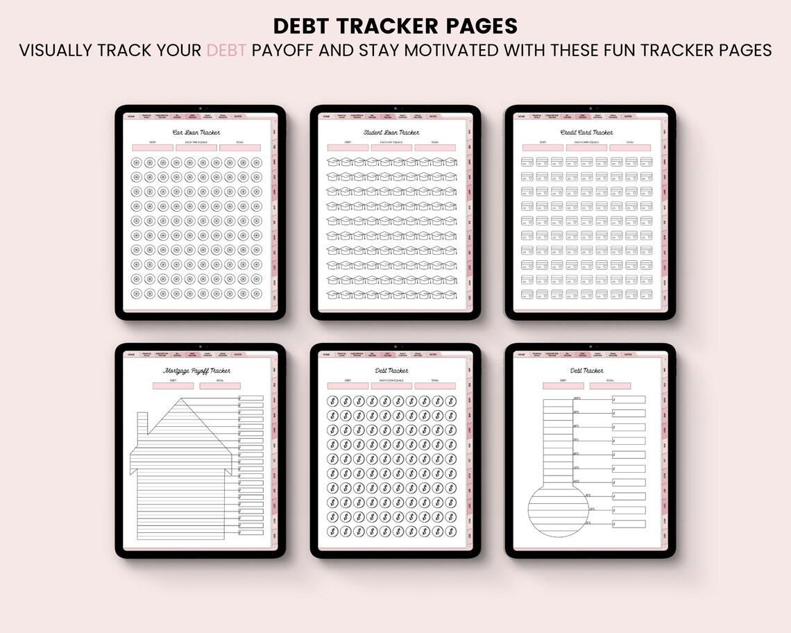 Digital Budget Planner Digital Finance Planner Digital - Etsy