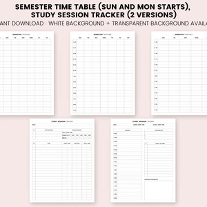 Student Digital Planner Templates Student Planner Inserts - Etsy