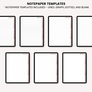 Undated Essential Digital Planner, Portrait Planner, Minimalist Planner ...