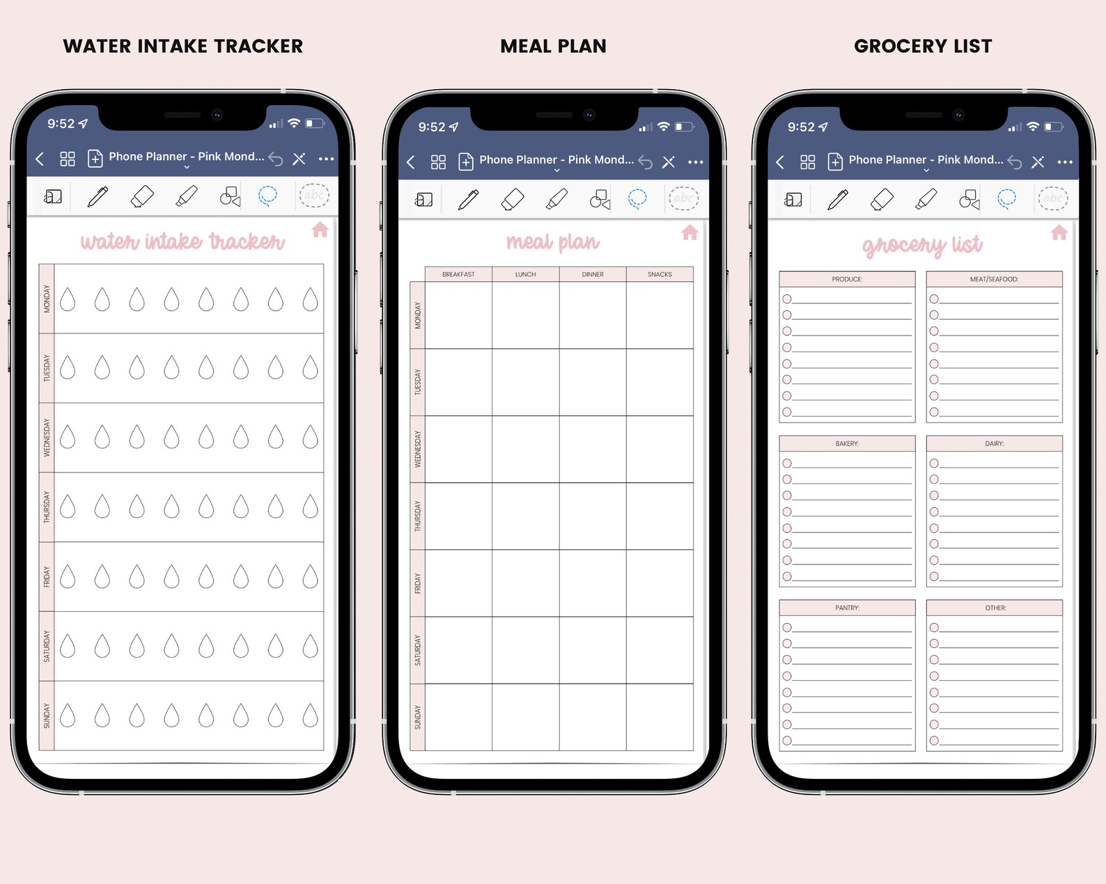 Digital Phone Planner Digital Pocket Planner Iphone Digital - Etsy