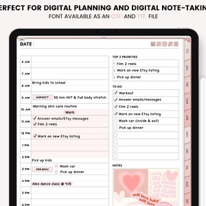 Kae Digital Design Handwritten Font, Digital Planning Font, Goodnotes ...