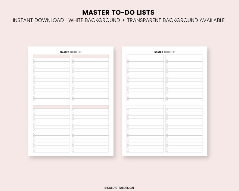 To Do List Digital Planner Templates Digital Planner Widgets - Etsy