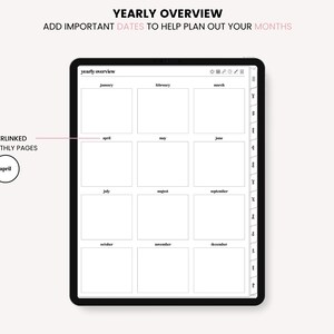 Undated Essential Digital Planner, Portrait Planner, Minimalist Planner ...