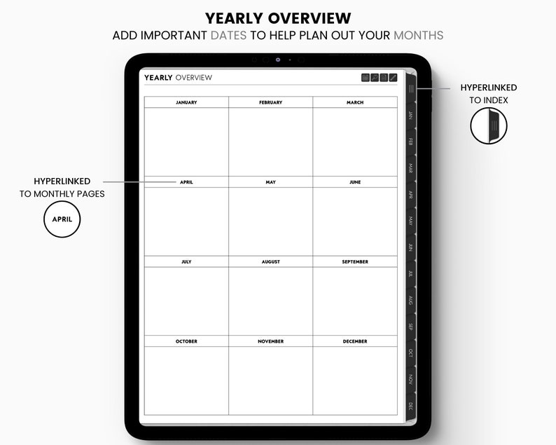 Undated Essential Digital Planner Portrait Planner - Etsy Canada
