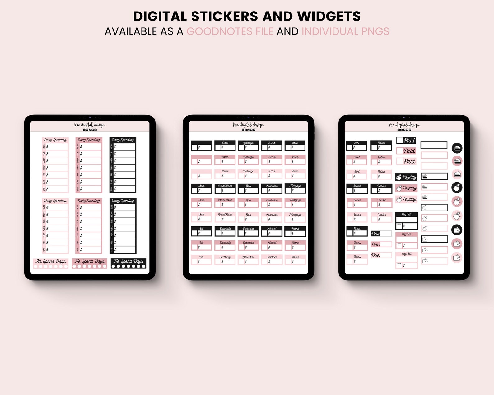 Digital Budget Planner Digital Finance Planner Digital - Etsy