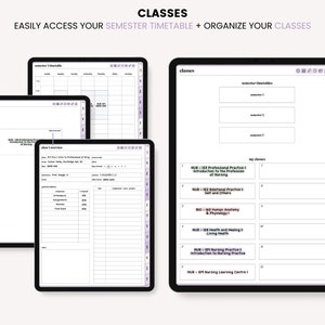 Undated Student Digital Planner, Academic Digital Planner, College ...