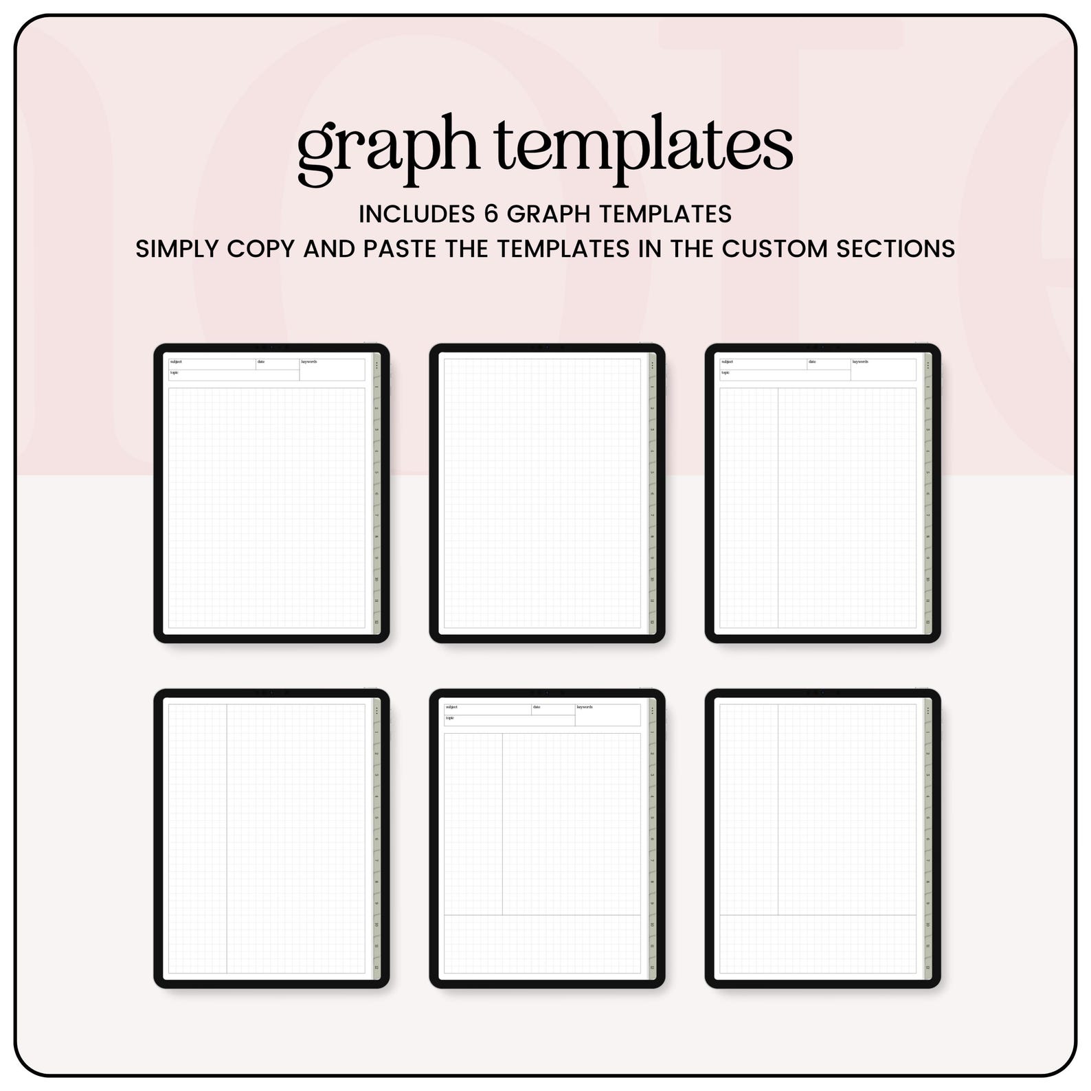 12 Subject Digital Notebook for Goodnotes, Student Digital Notebook for ...