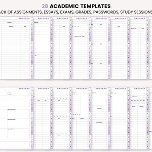 Undated Student Digital Planner, Academic Digital Planner, College ...